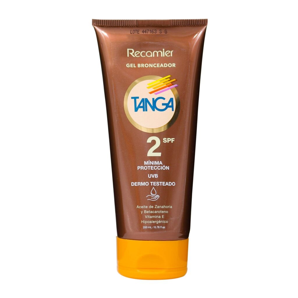 TANGA SPF 2 GEL BRONCEADOR TUBO X200 ML (RECAMIER) - Droguería Ética