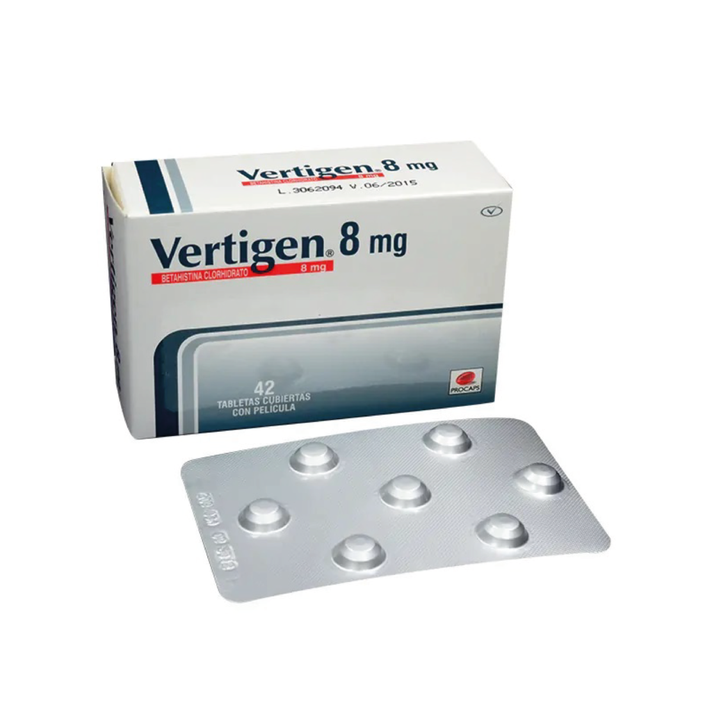VERTIGEN 8 MG CAJA X 42 CAPSULAS (PROCAPS) - Droguería Ética