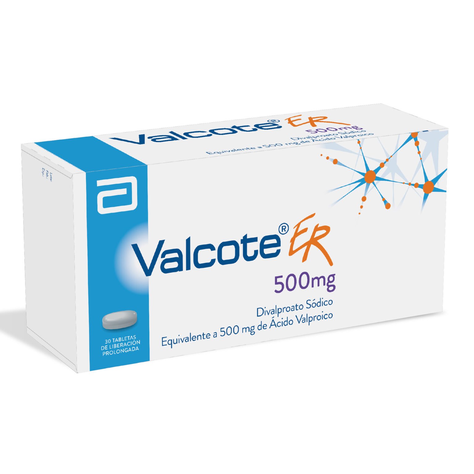 VALCOTE ER 500 MG CAJA X 30 TABLETAS (ABBOTT LAFRANCOL) - Droguería Ética