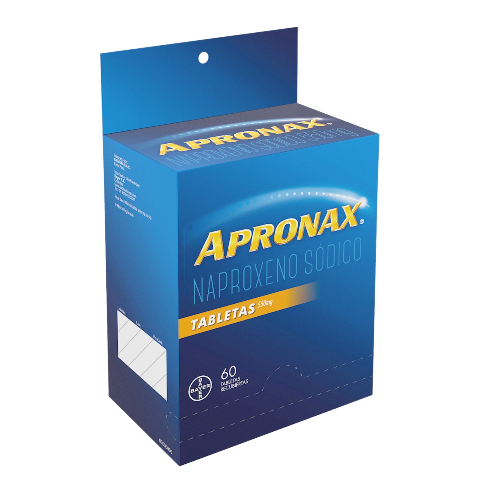 APRONAX 550 MG CAJA X 60 TABLETAS (BAYER) - Droguería Ética