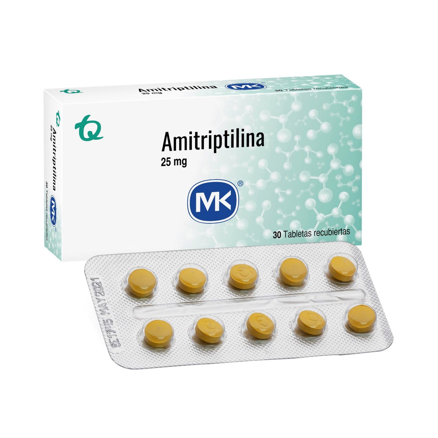 AMITRIPTILINA 25 MG CAJA X 30 TABLETAS (MK) - Droguería Ética