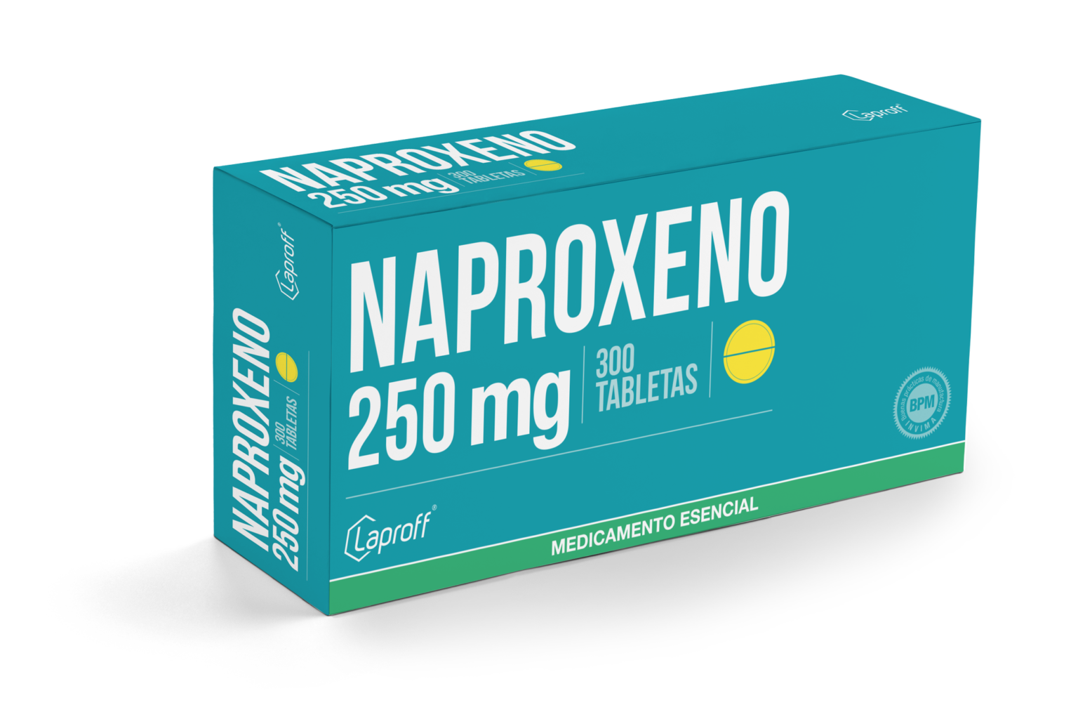 NAPROXENO 250 MG CAJA X 300 TABLETAS (LAPROFF) - Droguería Ética