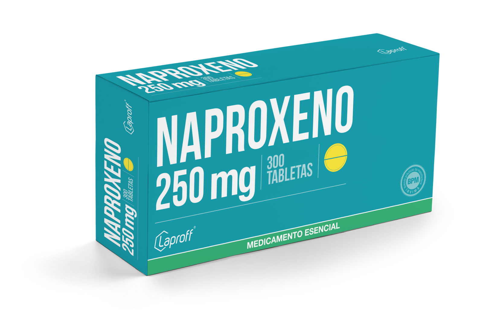NAPROXENO 250 MG CAJA X 300 TABLETAS (LAPROFF) - Droguería Ética