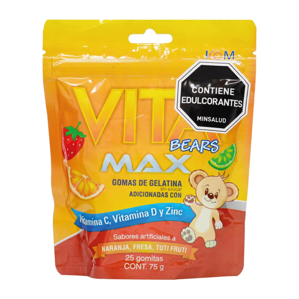 VITABEARS MAX GOMAS VITAMINA C BOLSA X 25 UNIDADES (ICOM) - Droguería Ética
