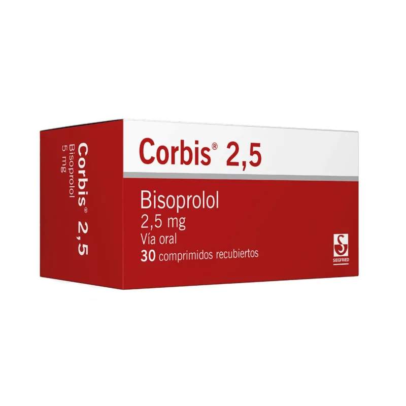 CORBIS 2.5 MG CAJA X 30 TABLETAS (SIEGFRIED) - Droguería Ética