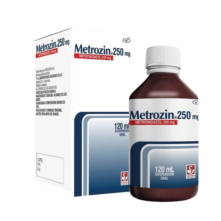 METROZIN 250 MG SUSPENSION X 120 ML (SIEGFRIED) - Droguería Ética